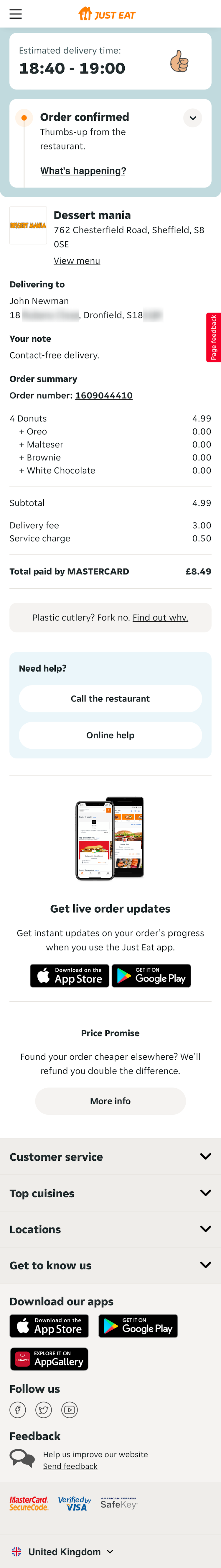 Just Eat s Mobile Order Tracking Page 1 Of 91 Order Tracking Page Just Eat s Mobile Order Tracking Page 1 Of 91 Order Tracking Page